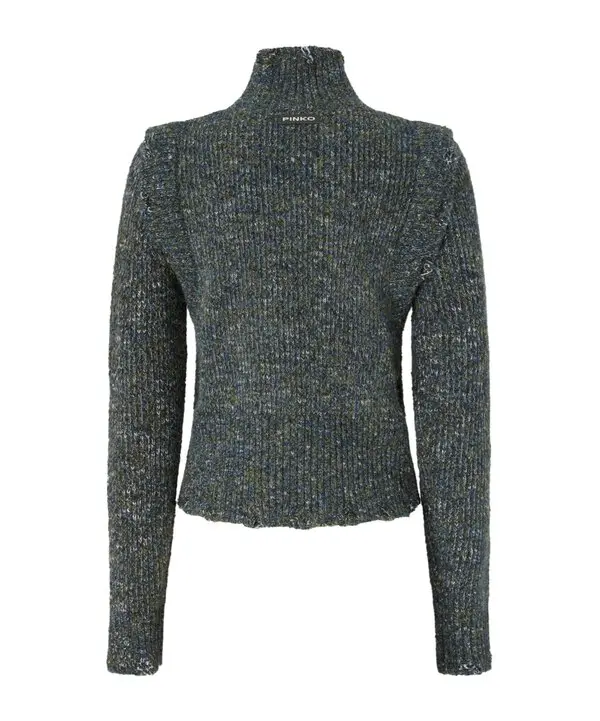 Pinko Ruffled High-neck Sweater