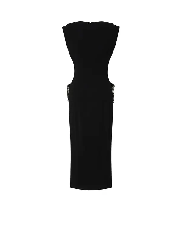 Pinko Bejewelled Embroidery Slim-fit Midi Dress