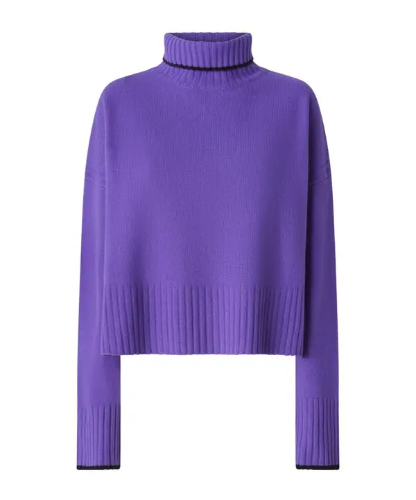 Pinko Knit Polo-neck Jumper - Purple