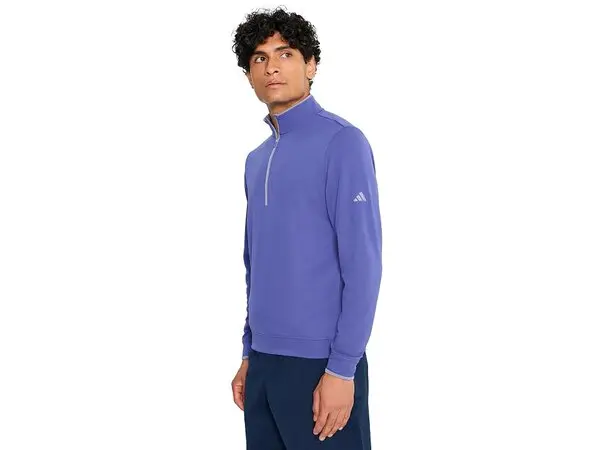 Adidas Upf Lightweight Quarter-zip Pullover Sweater Dual Indigo