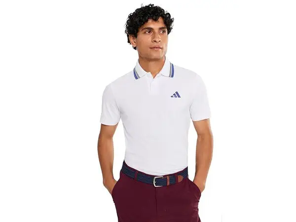 Adidas Ultimate365 Tour Climacool+ Polo Shirt Clothing Collegiate - White