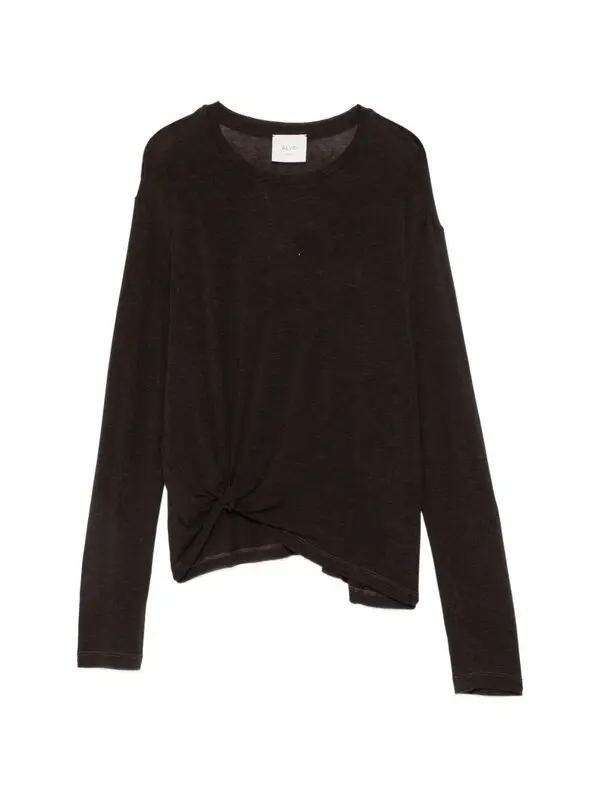 ALYSI Knot Detail Crewneck Sweater