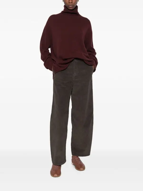 ALYSI Velvet Barrel Trousers