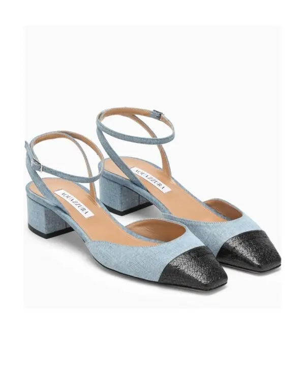 AQUAZZURA Two-toned Square Toe Pumps