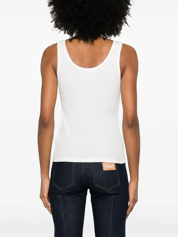 Chloé Logo Cotton Tank Top