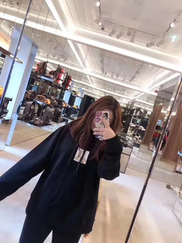 Burberry Fawn Printed Hooded Sweater