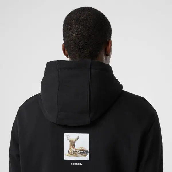 Burberry Fawn Printed Hooded Sweater