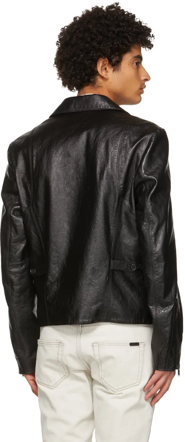 Saint Laurent Leather Application Jacket