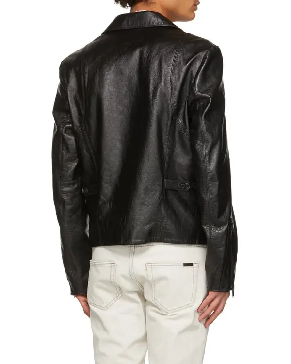 Saint Laurent Leather Application Jacket