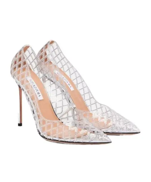 AQUAZZURA Embellished Pvc Pumps - White