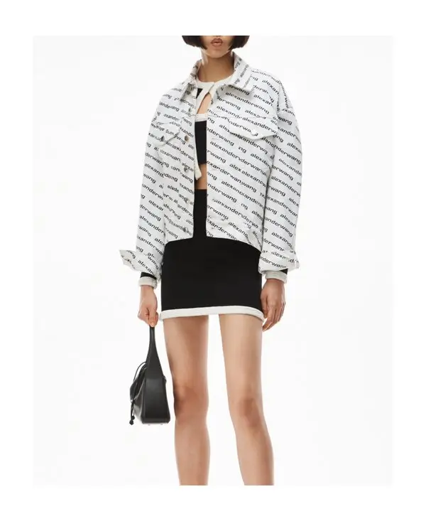 Alexander Wang Logo-jacquard Trim Mini Skirt