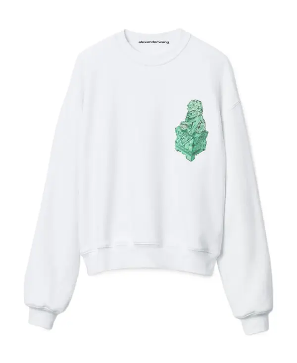 Alexander Wang Graphic-print Cotton Sweatshirt - White