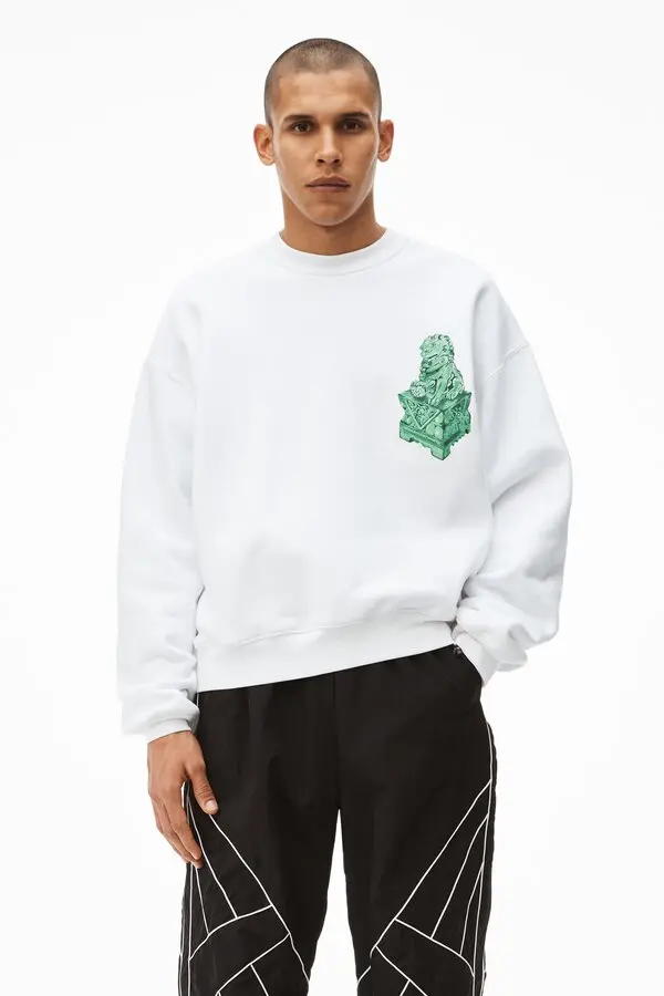 Alexander Wang Graphic-print Cotton Sweatshirt