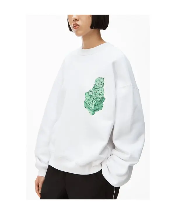 Alexander Wang Graphic-print Cotton Sweatshirt