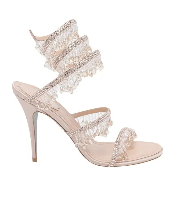 Rene Caovilla Embellished Ankle-strap Sandals - Pink