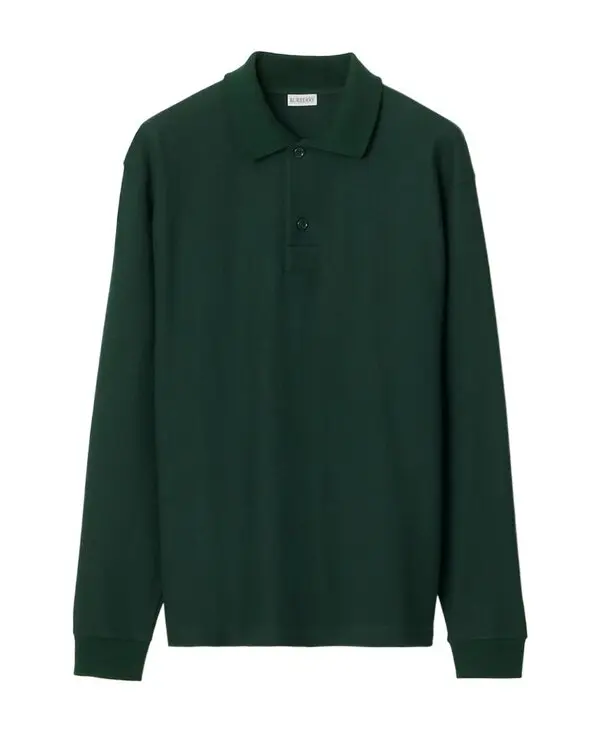 Burberry Long-sleeve Cotton Polo Shirt