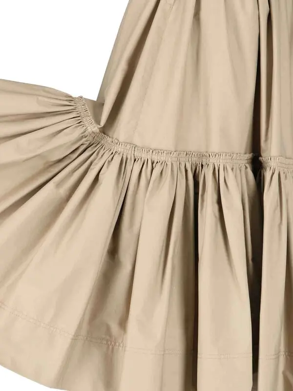 Dior Beige Gabardine Flared Mid-length Skirt