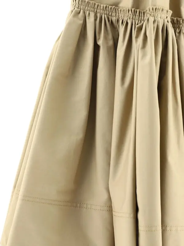 Dior Beige Gabardine Flared Mid-length Skirt