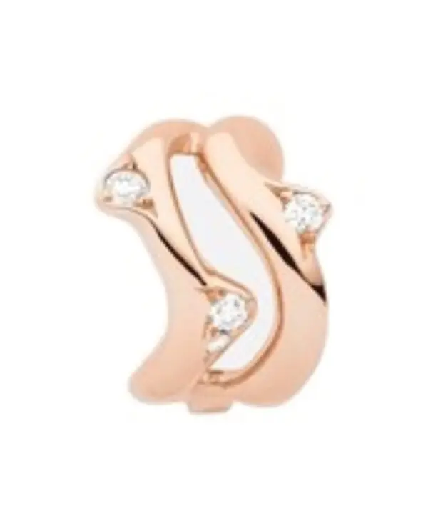 Dior Rose Stem Ear Cuff With Diamonds - Yellow