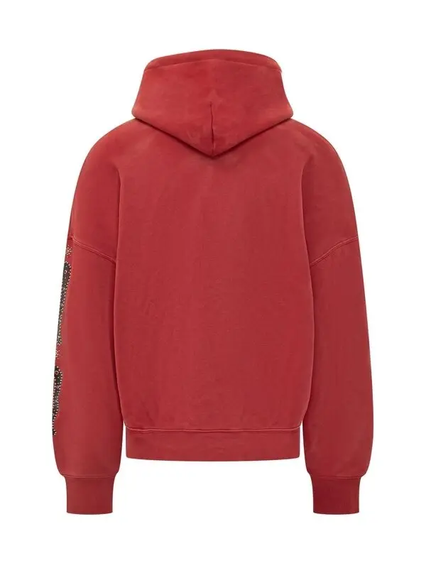 Amiri Crystal Logo Zip-up Hoodie