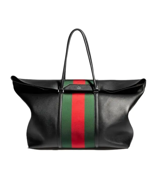 Gucci Mega Web Trademark Medium Duffle Bag - Black