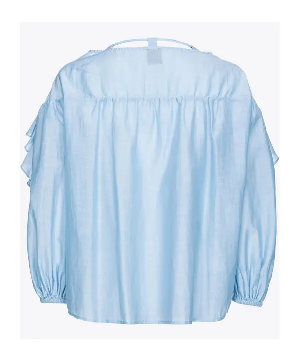 Pinko Maxi Flounce Blouse With Tie Detail