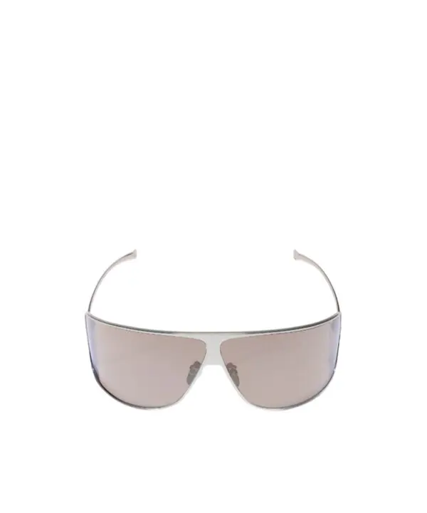 Gucci Mask Frame Sunglasses With Embossed Logo - White