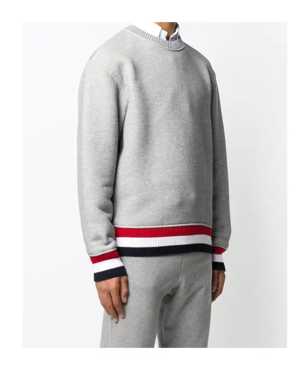 Thom Browne Horizontal Striped Crewneck Sweatshirt