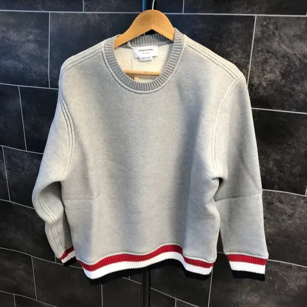 Thom Browne Horizontal Striped Crewneck Sweatshirt
