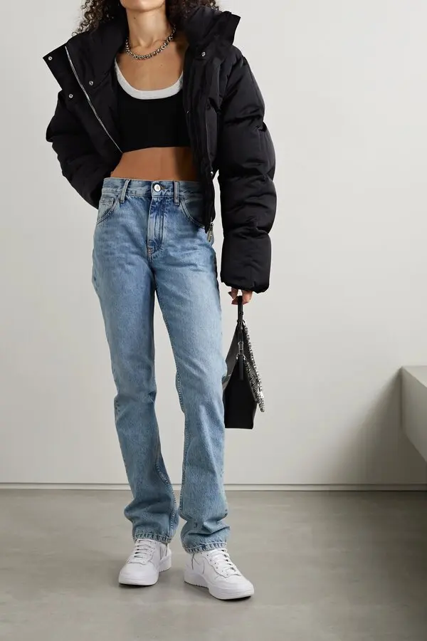 Alexander Wang Logo-jacquard Trim Cropped Top