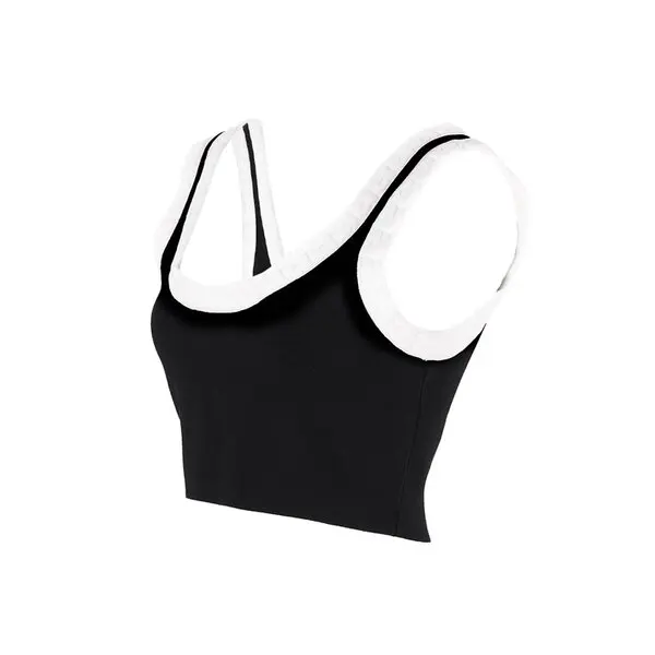 Alexander Wang Logo Jacquard Trim Cropped Top