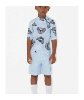 Burberry T-shirt With Round Neck And Teddy Bear Print