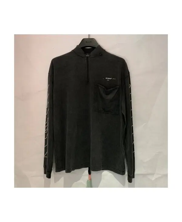 Off-White Zipper Collar Long-sleeved T-shirt