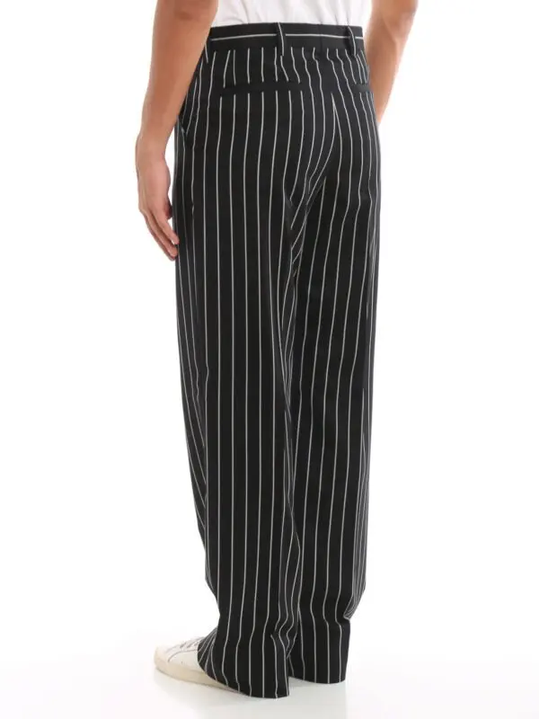 Burberry Pinstripe Twill Casual Trousers