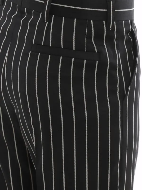 Burberry Pinstripe Twill Casual Trousers