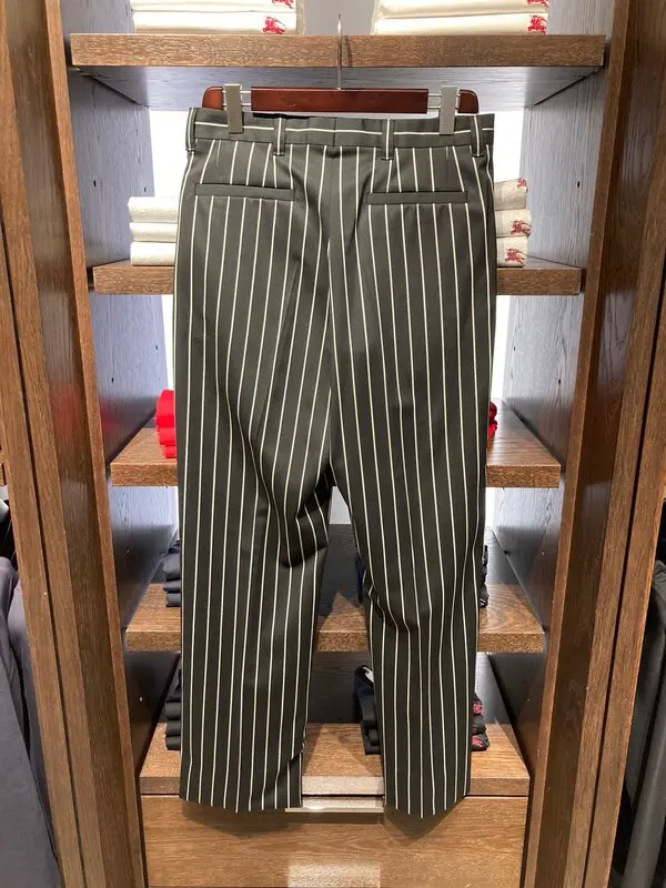 Burberry Pinstripe Twill Casual Trousers