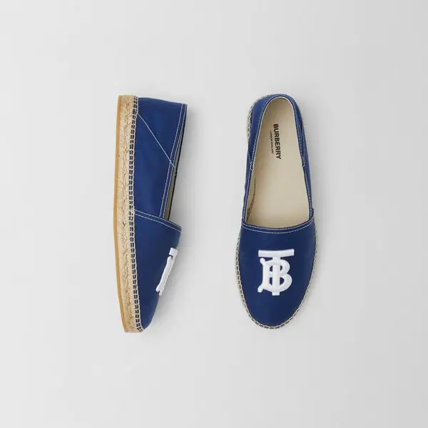 Burberry Logo Embroidered Espadrilles