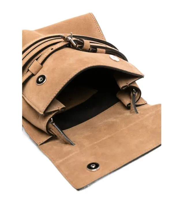 Moschino Small Tie Me Suede Tote Bag