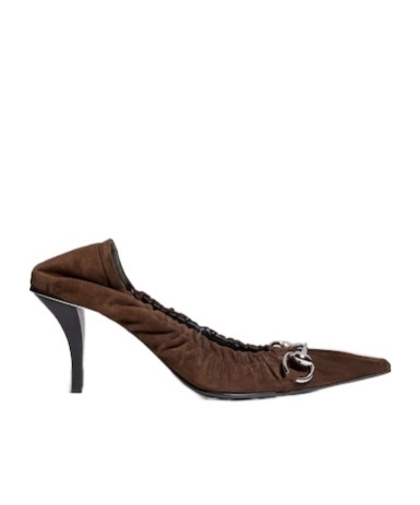 Gucci Vittoria Pump With Horsebit Detail - Dark Brown