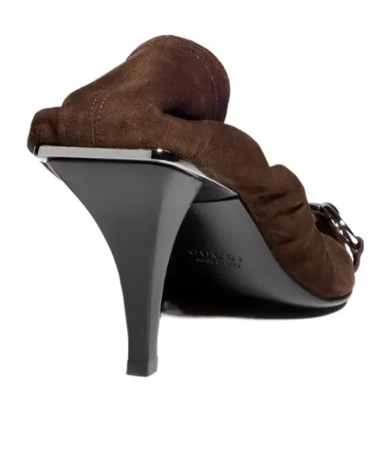 Gucci Vittoria Pump With Horsebit Detail - Dark Brown