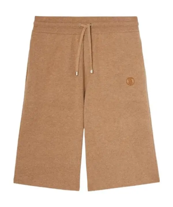 Burberry Logo-embroidered Cashmere Shorts