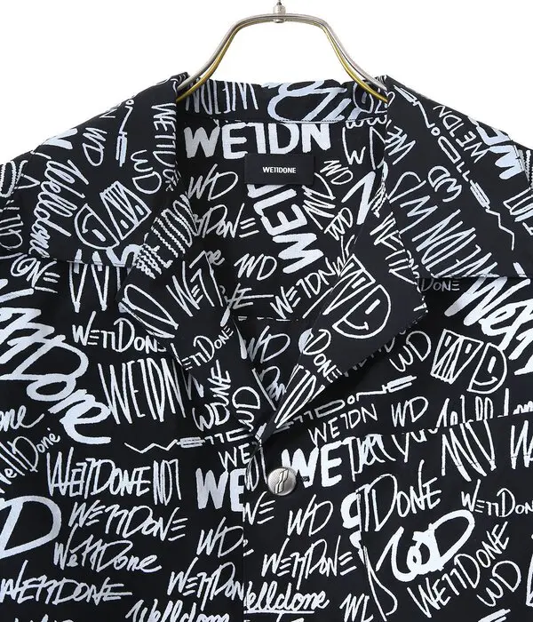 We11Done All-over Logo Print Short-sleeved Shirt