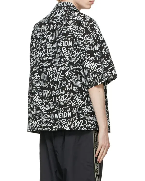 We11Done All-over Logo Print Short-sleeved Shirt