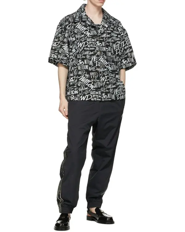 We11Done All-over Logo Print Short-sleeved Shirt
