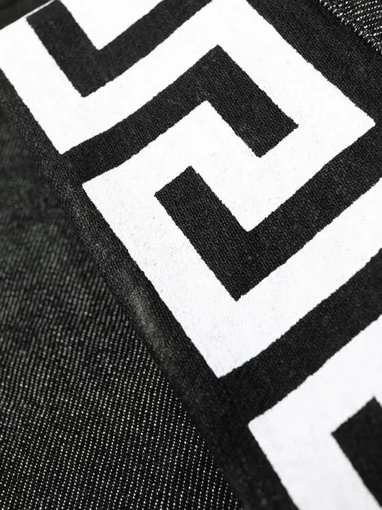 Versace Greek Key Print Denim Jeans
