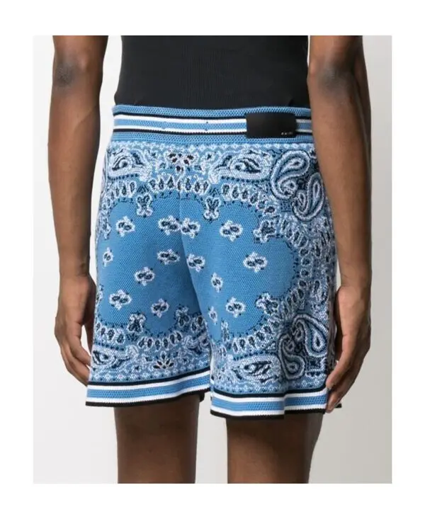 Amiri B-ball Paisley Print Shorts