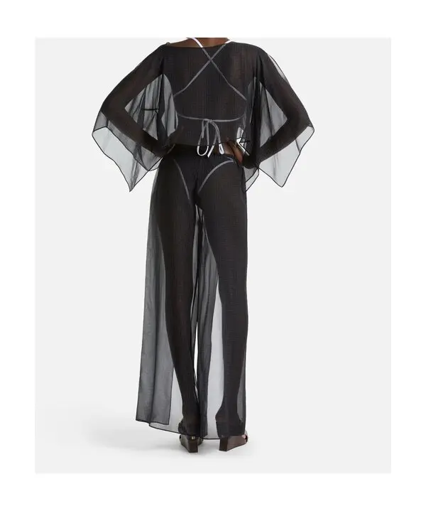 Balmain Monogram Beach Top In Chiffon