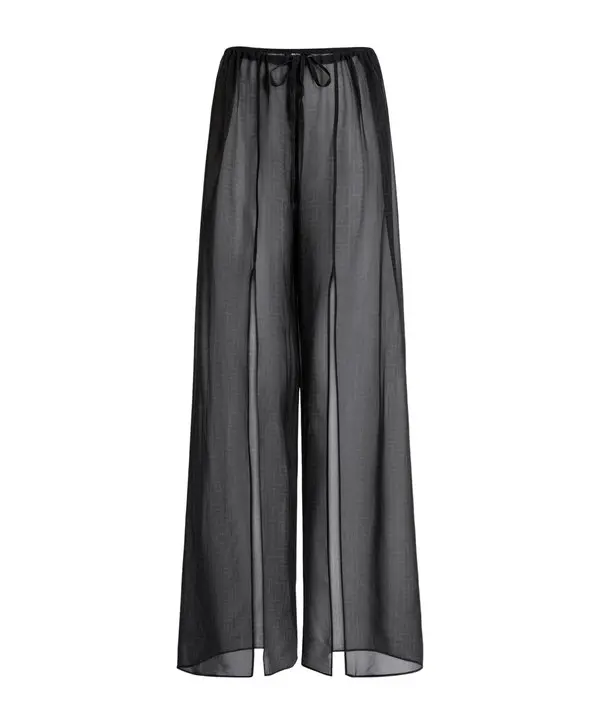 Balmain Monogram Beach Trousers In Chiffon