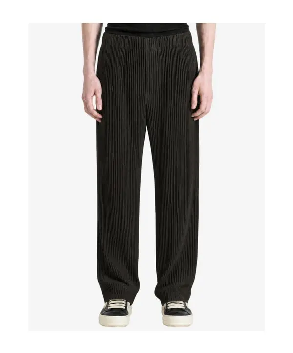 Issey Miyake July Pleated Trousers - Dark Brown
