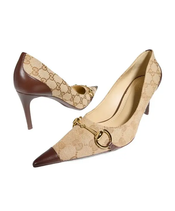 Gucci Donna Horsebit Pumps - Sand/brown